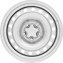 Dynamic Steel INTERCEPTOR Silver Wheel - 17" x 8" 5/114.3 35