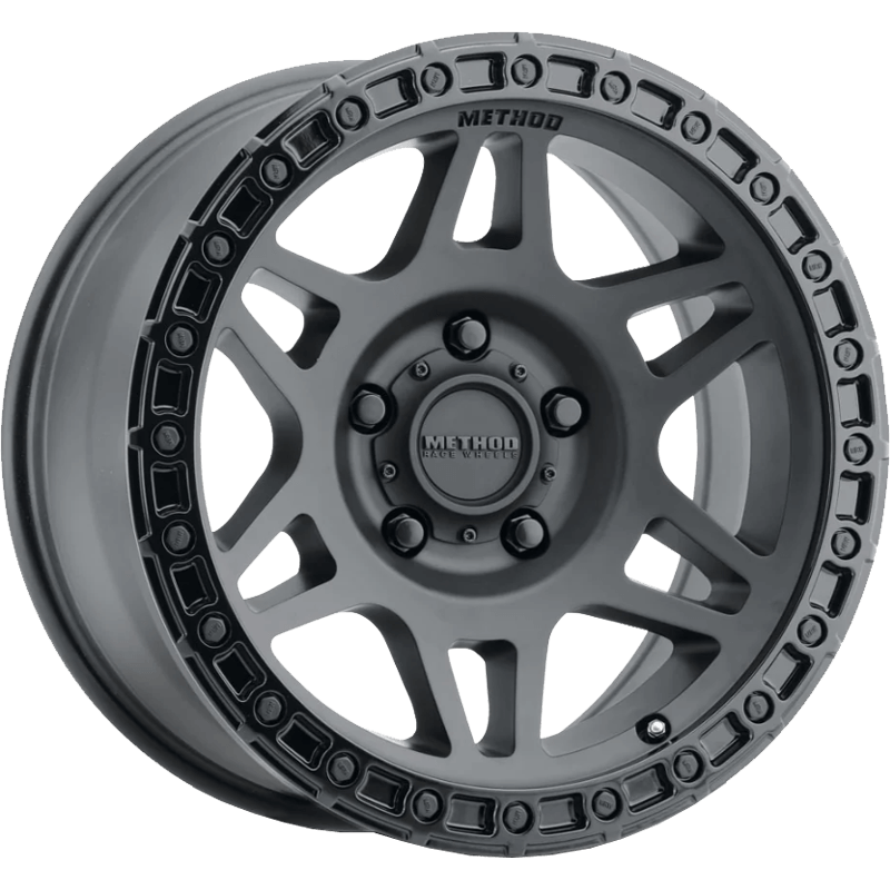 Method Race Wheels 312 MATTE BLACK - GLOSS BLACK LIP Wheel - 17" x 8.5