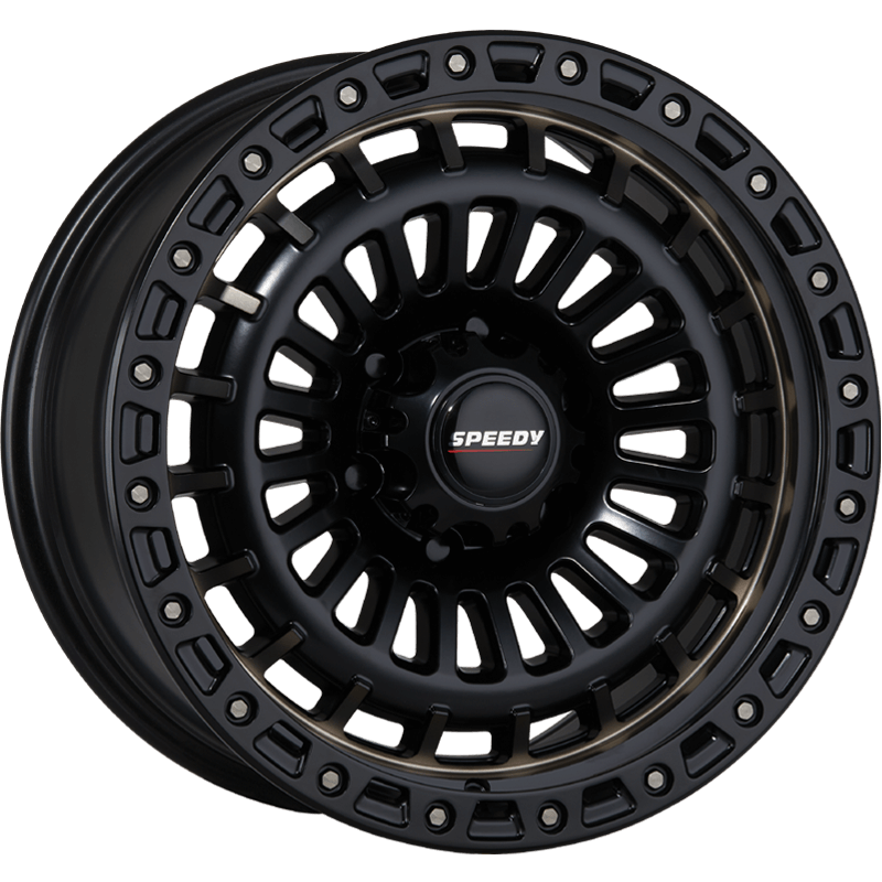 Speedy Wheels BRONCO SATIN BLACK/PEWTER Wheel - 17" x 9" 5/150 0 ...