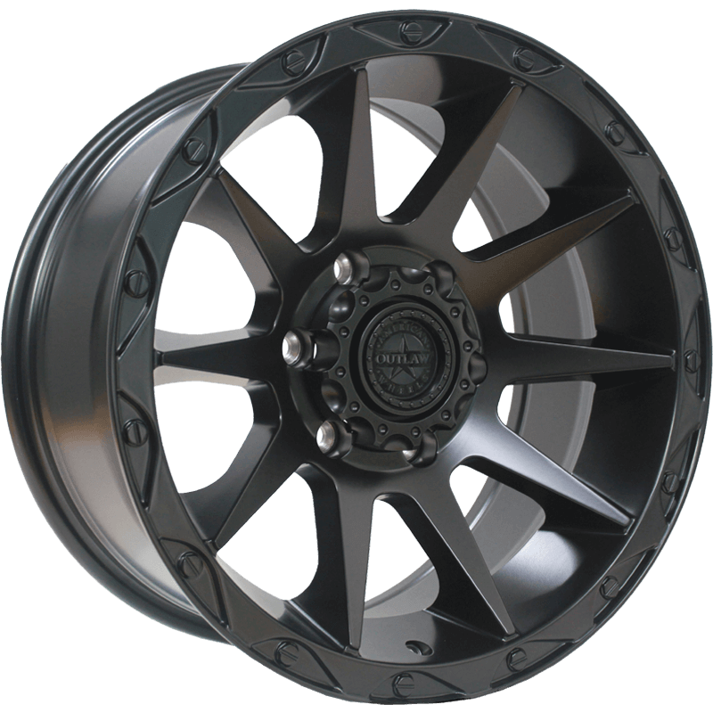 American Outlaw CORD Satin Black Wheel - 16" x 8" 6/139.7 10